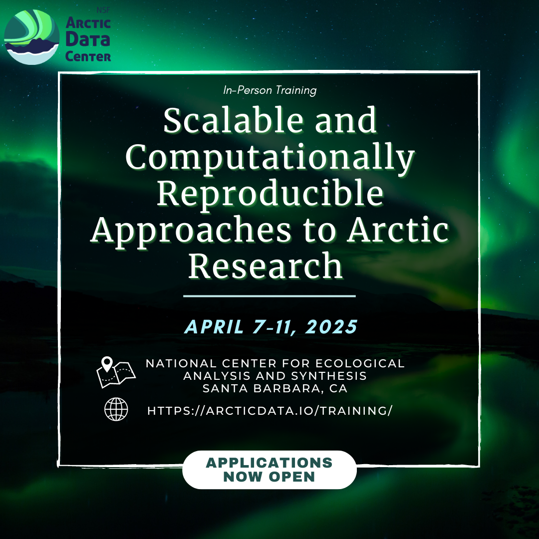 NSF Arctic Data Center Upcoming Training Opportunities